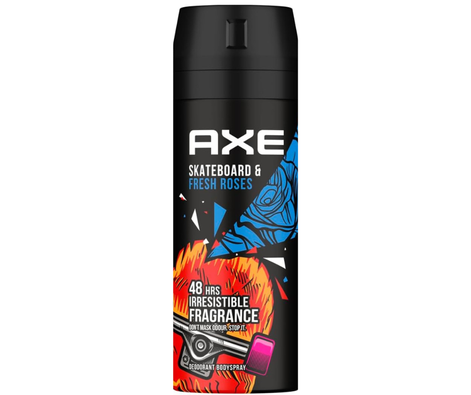 Axe Body Spray Skateboard Fresh Roses 150ML - أكس سبراي رجالي – chance ...